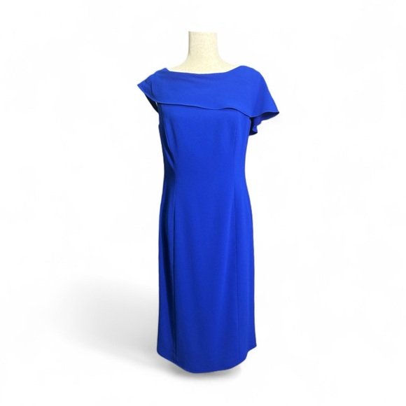 Angel Sanchez | Dresses | Angel Sanchez Royal Blue Midi Dress Back Is ...